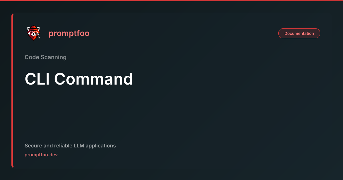 CLI Command | Promptfoo