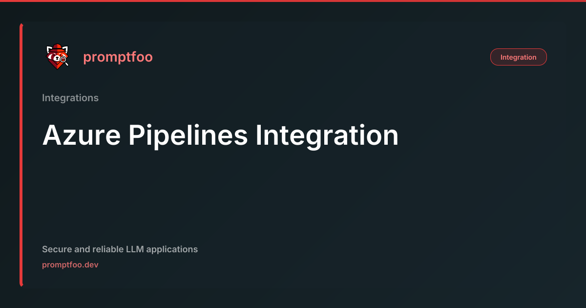 Azure Pipelines Integration | Promptfoo
