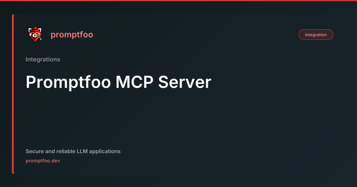 Promptfoo MCP Server | Promptfoo