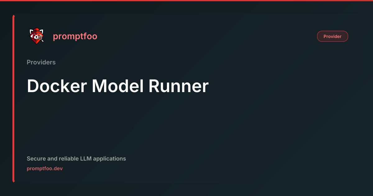 Docker Model Runner | Promptfoo